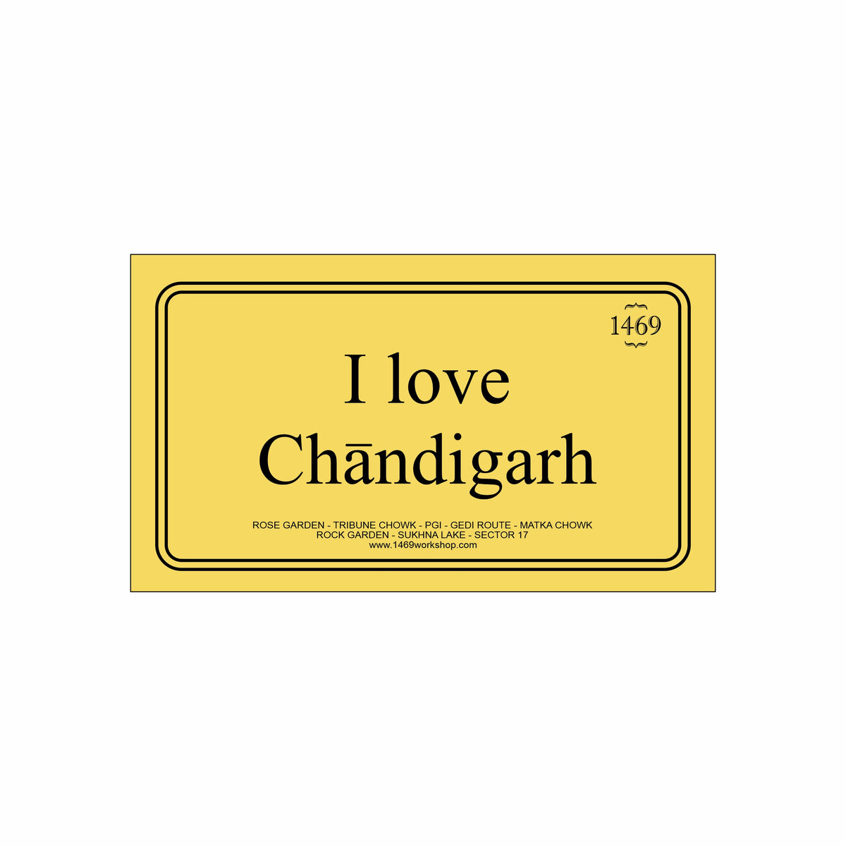 I love Chandigarh-Sticker-10 Nos – oneFourSixNine